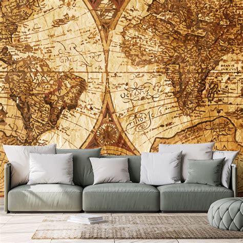 Samolepiaca tapeta stará mapa sveta Nostre sk