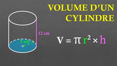 5e Calculer Le Volume D Un Cylindre YouTube