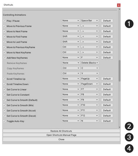 customize shortcuts