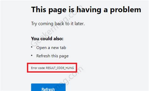 fix this page is having a problem loading error in microsoft edge rin bee