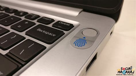 Fingerprint Sensor Embedded Under The Power Button Dell Inspiron