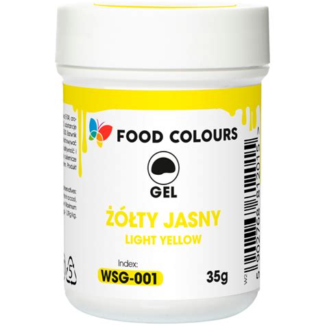 35g Barwnik ŻÓŁTY JASNY spożywczy w ŻELU WSG 001 Food Colours