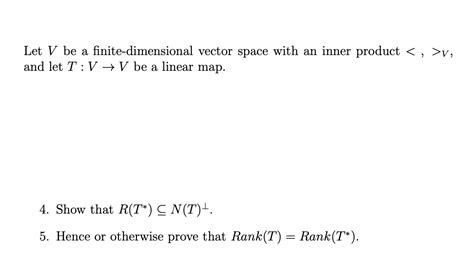 solved let v be a finite dimensional vector space with an