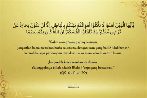 Surat An Nisa Ayat Arab Latin Dan Artinya Tentang Larangan Memakan