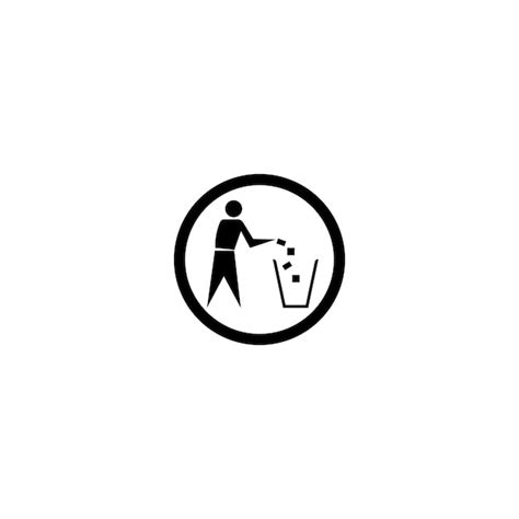 Papelera Logo Icono Vector Plantilla Dise O Vector Premium