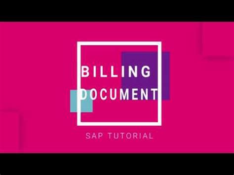 How To Create Billing Document In SAP YouTube