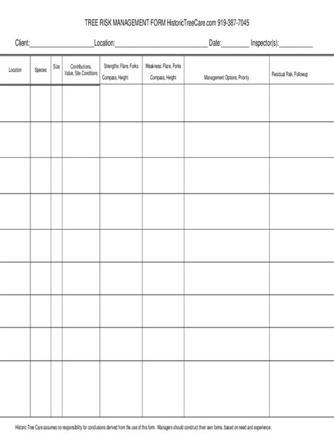 Fillable Online Usda Community Tree Risk Evaluation Form Fax Email