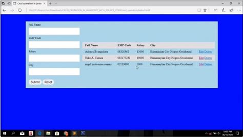 download crud operations source code in javascript otw cam