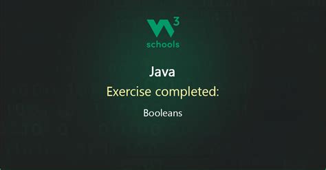 Completed Exercise Java Booleans