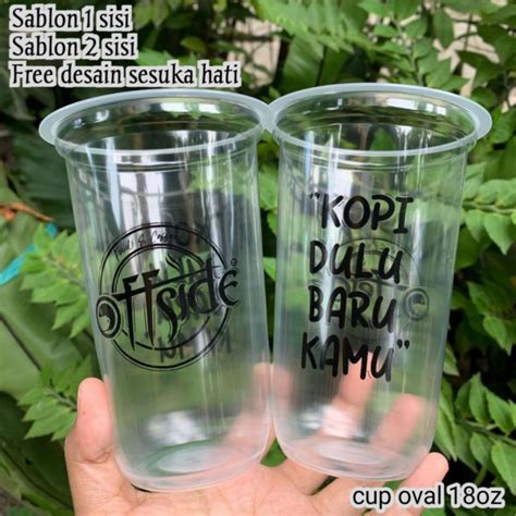 Jual Sablon Cup Oz Oval Sablon Gelas Cup Sablon Cup Custom