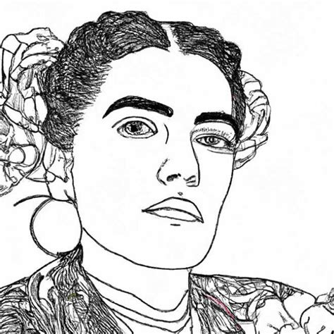 Desenhos De Frida Kahlo Para Imprimir E Colorir Pintar