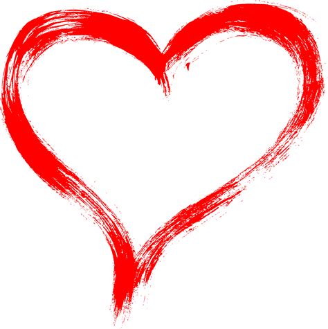 10 Red Grunge Brush Stroke Heart PNG Transparent OnlyGFX