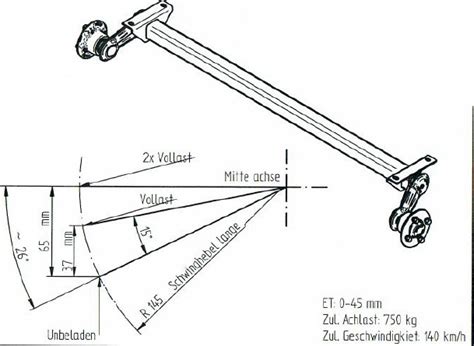 OBROMSAD AXEL TILL SLÄPVAGN KNOTT VG7 750 KG 1070 MM UNITRAILER
