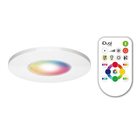 Kit 1 spot à encastrer salle de bains fixe Idual yda led intégrée