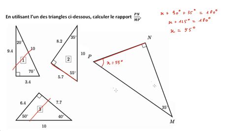 Utiliser Des Triangles Semblables Pour Calculer Un Rapport De Longueurs