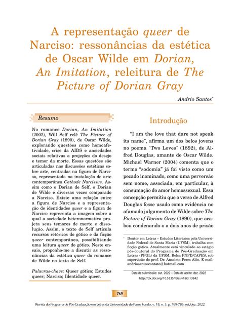 PDF A representação queer de Narciso Ressonâncias da estética de