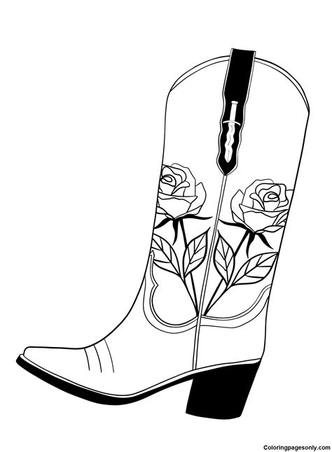 50 páginas para colorear de botas ColoringPagesOnly