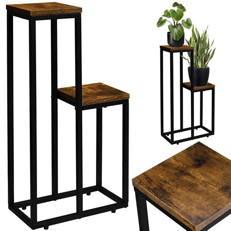 Kwietnik Stoj Cy Metalowy Loft Industrial Stojak Na Kwiaty Rega P Ki