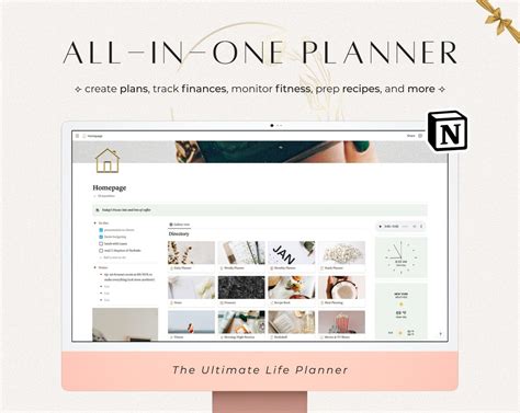 Life Planner For Notion All In One Notion Template Personal Etsy