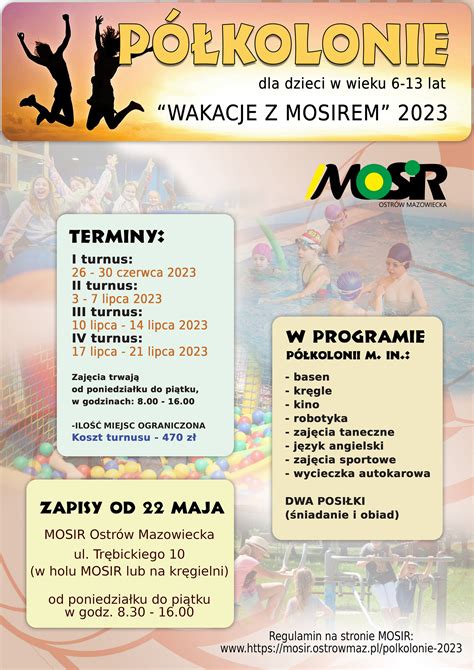 P Kolonie Miejski O Rodek Sportu I Rekreacji Ostr W Mazowiecka