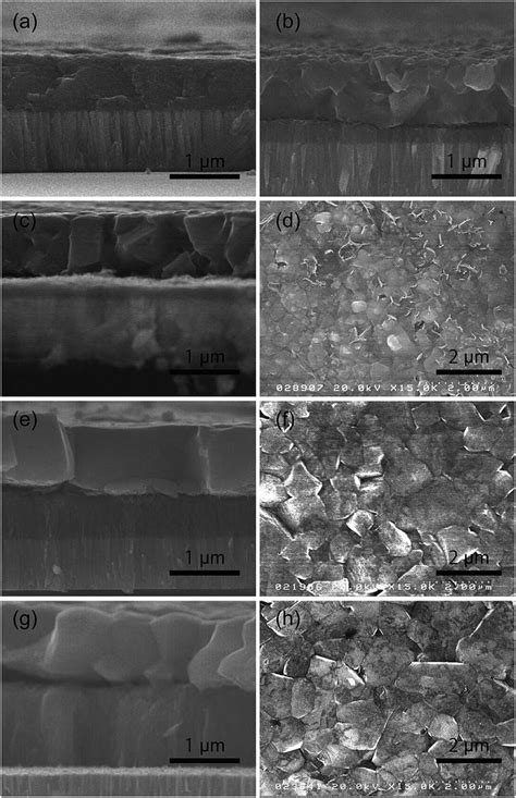 Cross Sectional And Surface SEM Images Of A As Deposited Film And