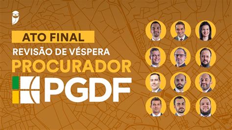 Revisão de Véspera Procurador PGDF YouTube