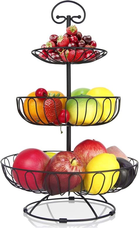 Karadrova Corbeille A Fruit Noir Panier A Fruit Tages Grand Panier A