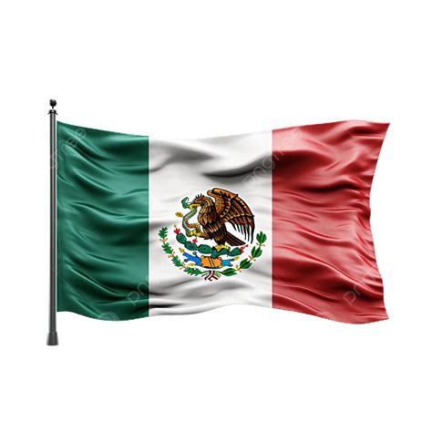 Bandera De México Hiperrealista PNG dibujos Bandera México Bandera