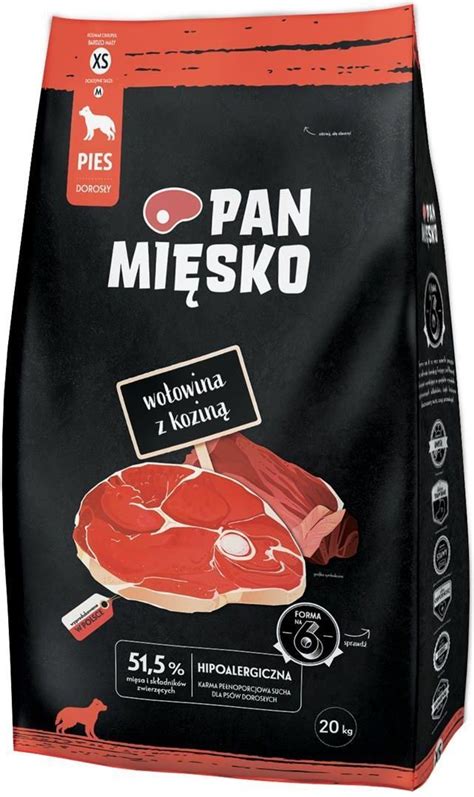 Karma Pan Mięsko Karma Sucha Dla Dorosłych Psów Wołowina z Koziną