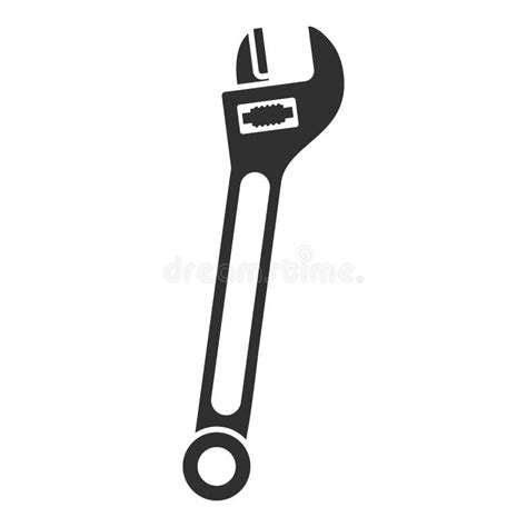 Icono De La Llave Ajustable Del Coche Estilo Simple Ilustración del