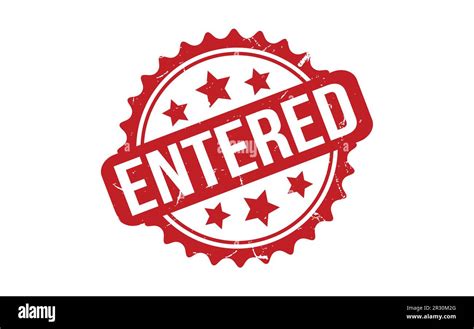 Entered Rubber Grunge Stamp Seal Vector Stock Vector Image Art Alamy