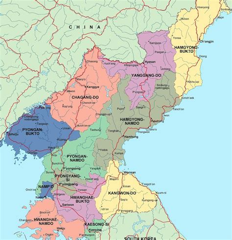 Maps Of North Korea DPRK Detailed Map Of North Korea In English