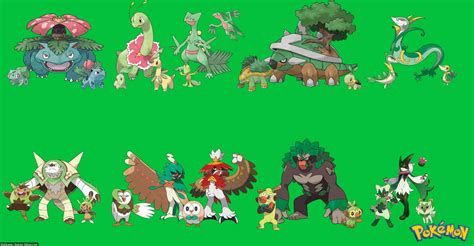 Grass Type Starter Pokemon Bulbasaur To Sprigati By Quintonshark8713 On Deviantart