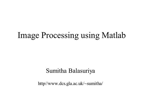 matlab image processing tutorial for beginners ppt alva sires