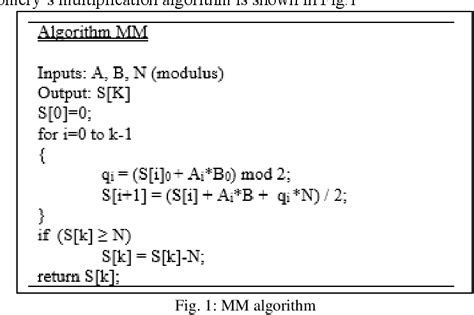 figure 1 from pipelined vlsi architecture for rsa based on montgomery modular multiplication