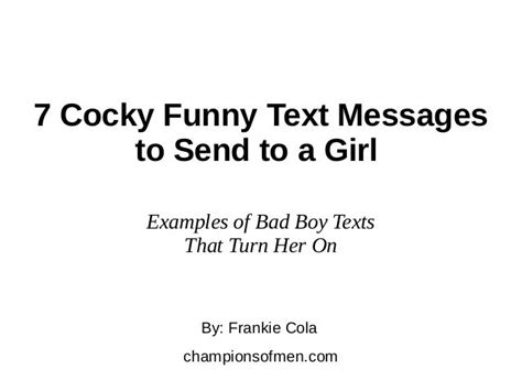7 Cocky Funny Text Messages To Send To A Girl
