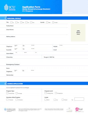 Fillable Online Study Abroad Application Form IEC Fax Email Print