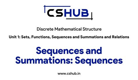 sequences and summations sequences discrete mathematical structures