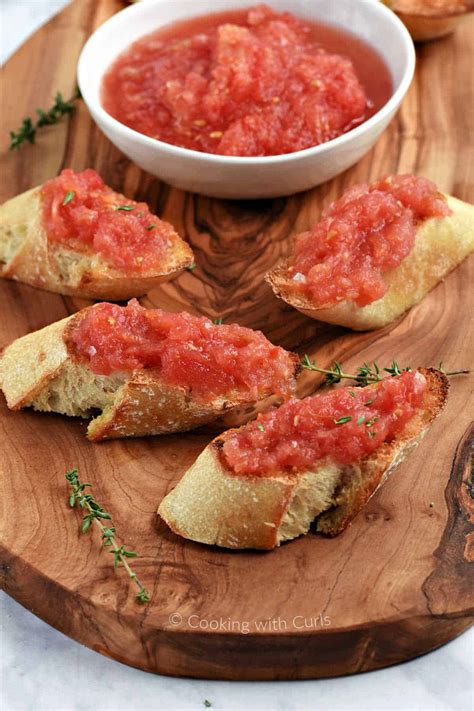 Pan Con Tomate Spanish Tomato Bread Recipe Cooking With Curls