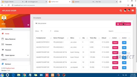 Source Code Aplikasi Kasir Restoran Berbasis Web ITernama Buka Dan