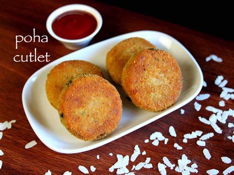 Poha Cutlet Recipe Vegetable Poha Cutlets Veg Poha Patties