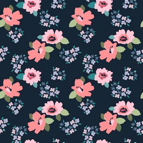 Premium Vector Floral Abstract Seamless Pattern