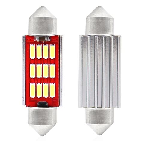 AMiO LED Bulbs CANBUS 4014 12SMD Festoon C5W C10W C3W 39mm White 12V