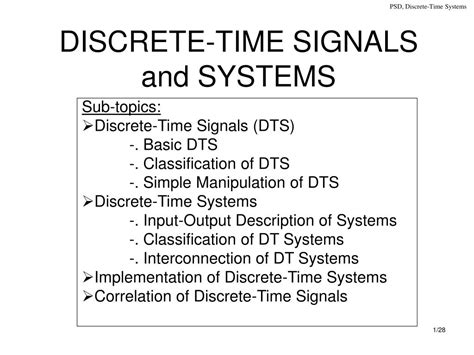 ppt discrete time signals and systems powerpoint presentation free download id 4494785