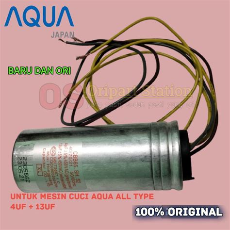 Jual KAPASITOR MESIN CUCI AQUA 2 TABUNG ORIGINAL Shopee Indonesia