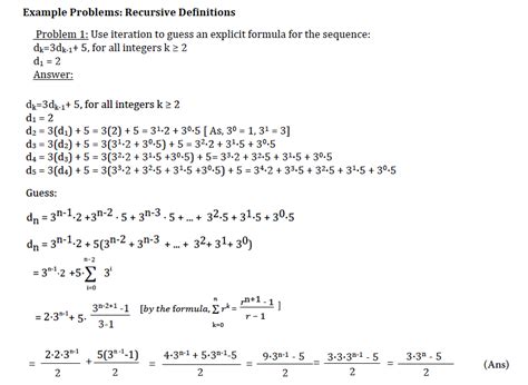 solved use iteration to guess an explicit formula for the
