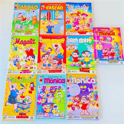 10 Gibis Turma da Mônica sem repetiçães magali cascao E cebolinha