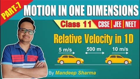 relative velocity in 1 dimension motion in 1 dimension physics class 11 jee and neet youtube