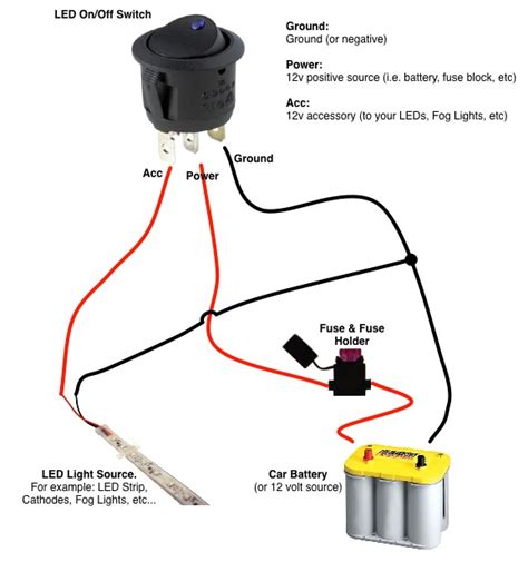 Connecting A Toggle Switch Wiring Diagram For Led Toggle Swi