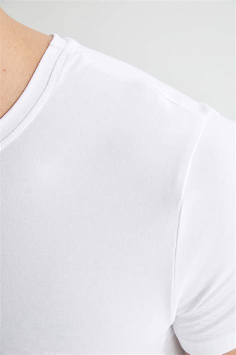 Beyaz Erkek Slim Fit Bisiklet Yaka Basic Kısa Kollu Fanila 2431831